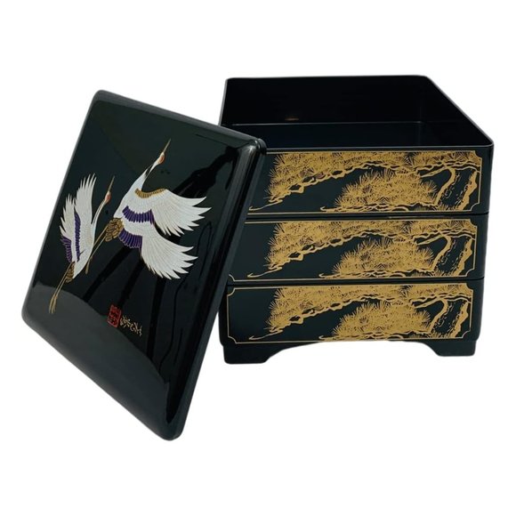 Vintage | Dining | Traditional Lacquer Jubako Bento Japanese Tiered ...
